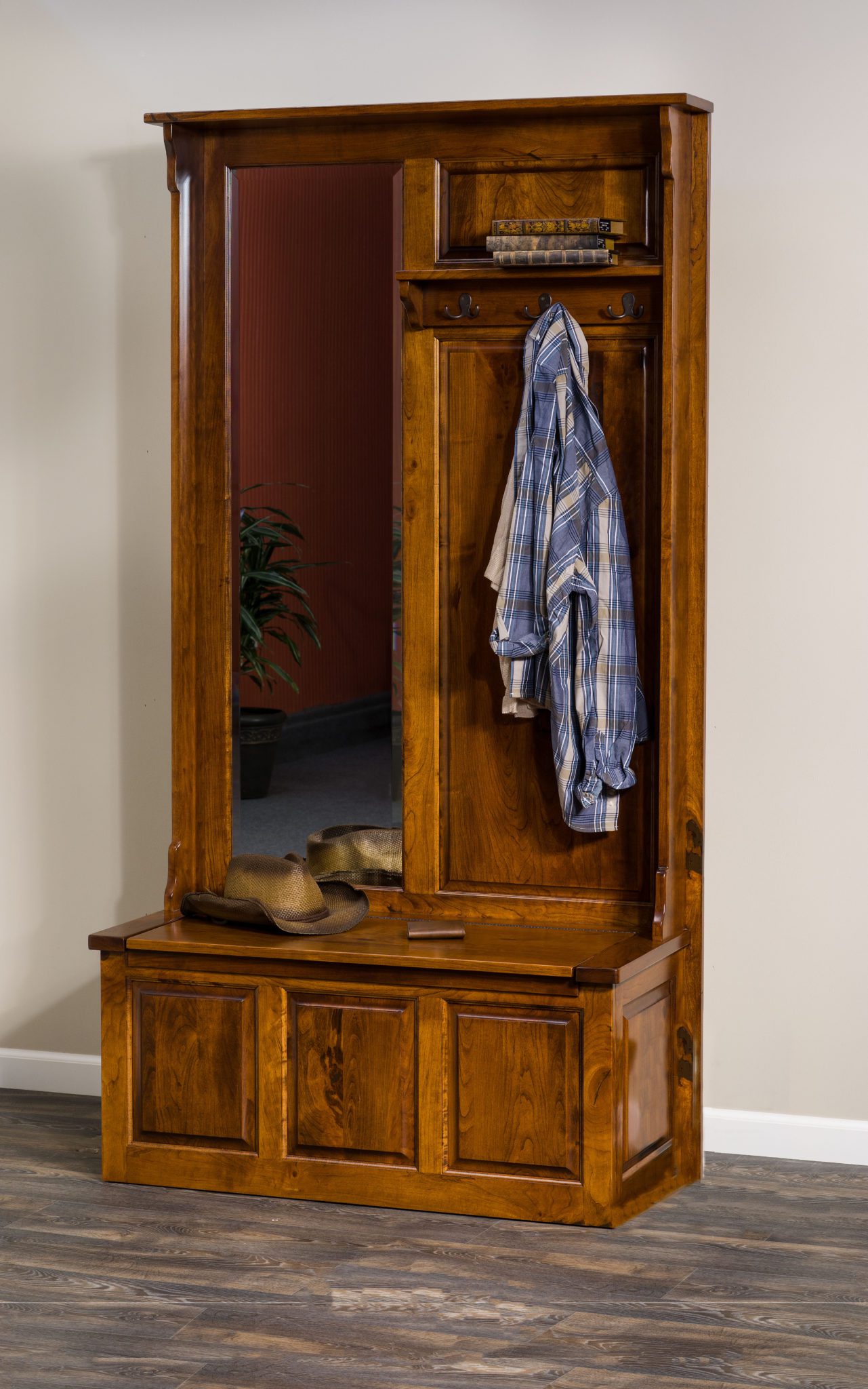 Bridgeport Hall Seat | Amish Solid Wood Hall Seats | Kvadro Furniture