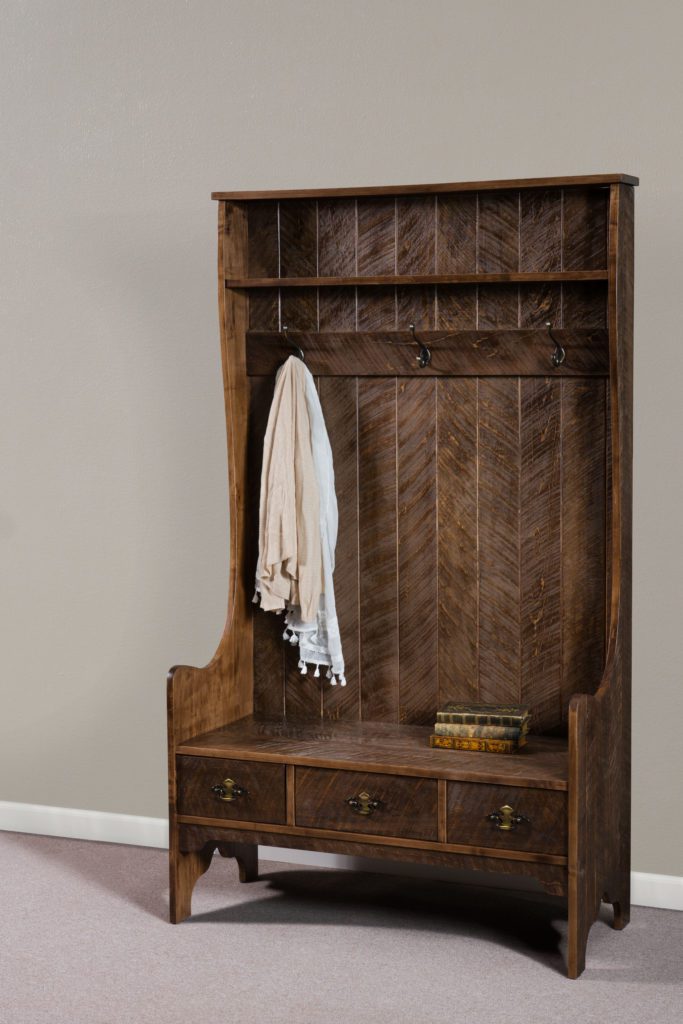 Bridget Hall Seat | Amish Solid Wood Hall Seats | Kvadro Furniture