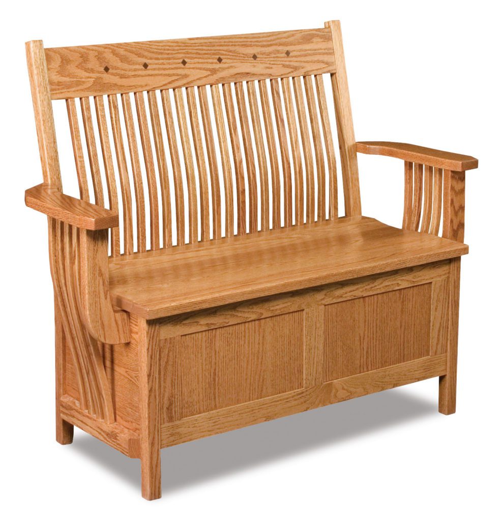 Lowback Royal Mission Bench | Amish Solid Wood Benches | Kvadro Furniture