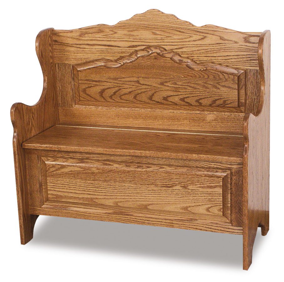 Sunrise Raised Panel Bench | Amish Solid Wood Benches | Kvadro Furniture
