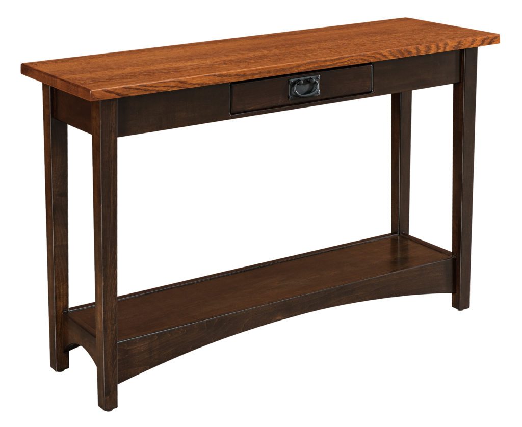 Arts & Crafts Open Sofa Table | Amish Solid Wood Sofa Tables | Kvadro ...