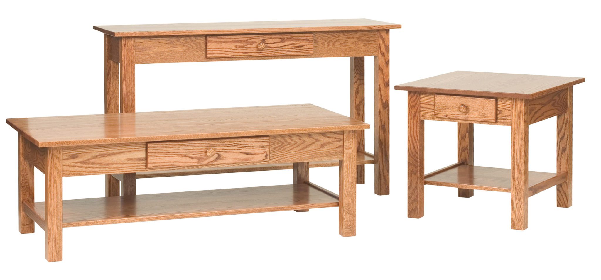 Open Mission Sofa Table | Amish Solid Wood Sofa Tables | Kvadro Furniture