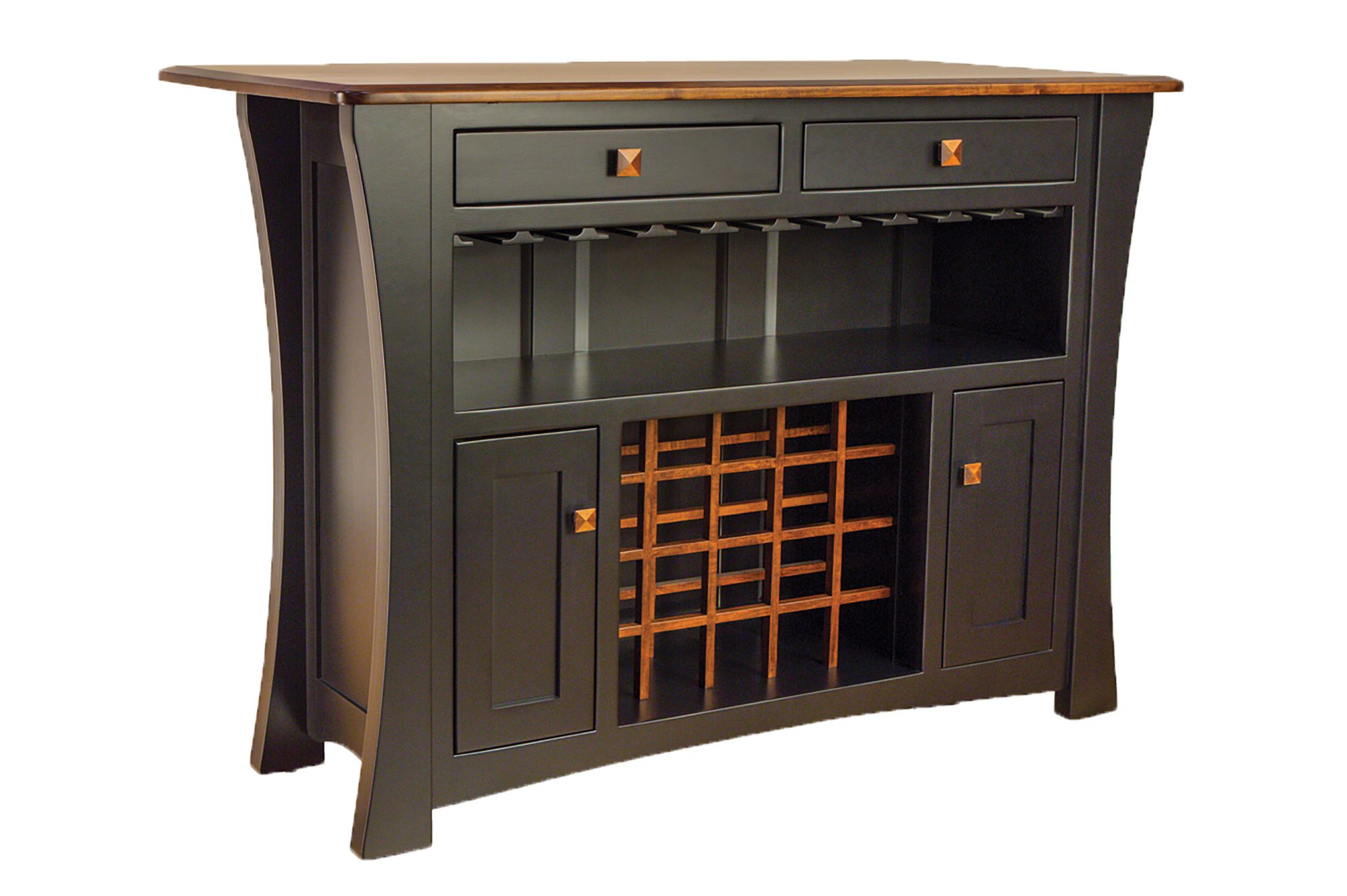 Arts & Crafts Bar Cabinet | Amish Solid Wood Cabinets | Kvadro Furniture