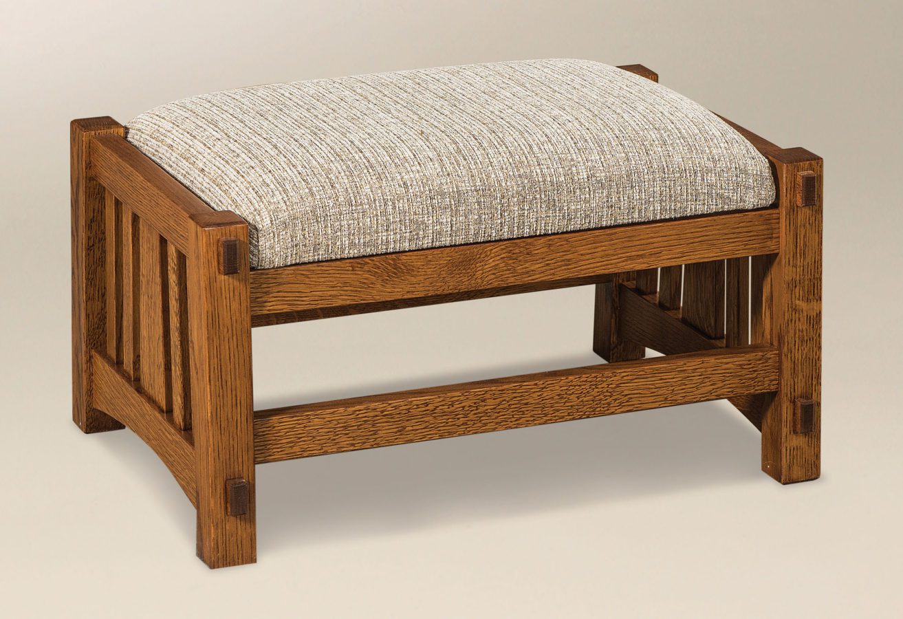 McCoy Footstool | Amish Solid Wood Footstools | Kvadro Furniture